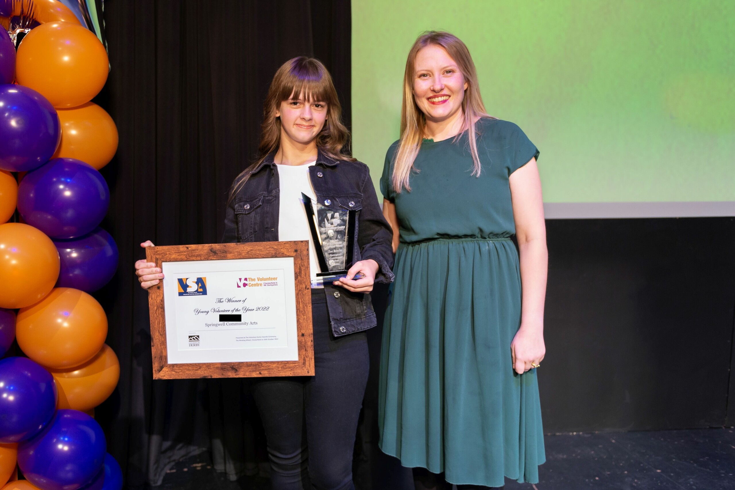 Springwell Student is Young Volunteer of the Year. - The Two Counties Trust