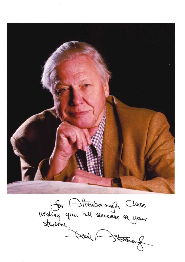 Friesland School receives a Letter and Photo from David Attenborough ...